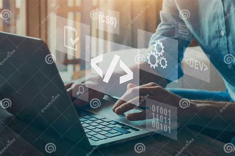 Coding Software Concept Writing Programming Code Stock Illustration