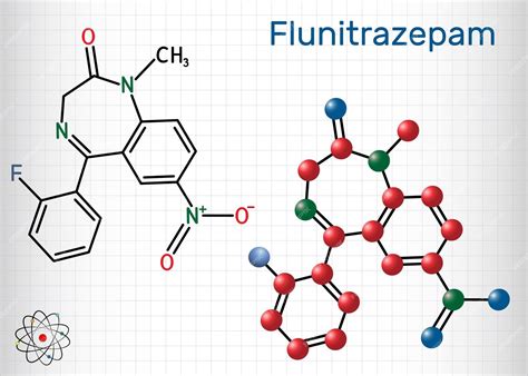 Premium Vector Flunitrazepam Drug Molecule Structural Chemical