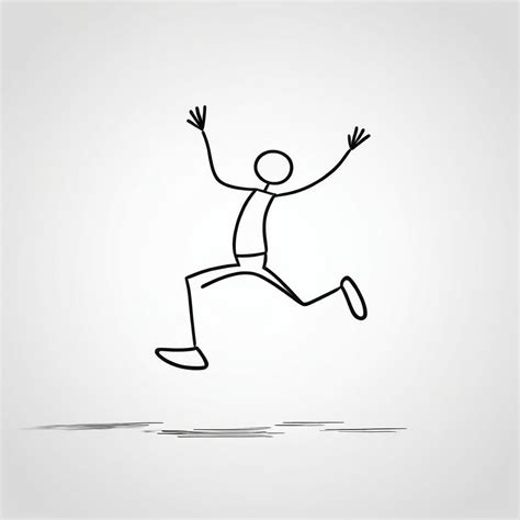 Stick Figure Jumping Scene Stable Diffusion Online