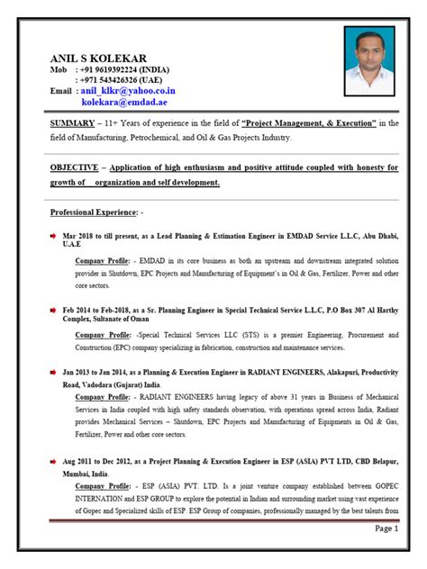 Lead Planning And Estimation Engineer Resumepdf Pdf
