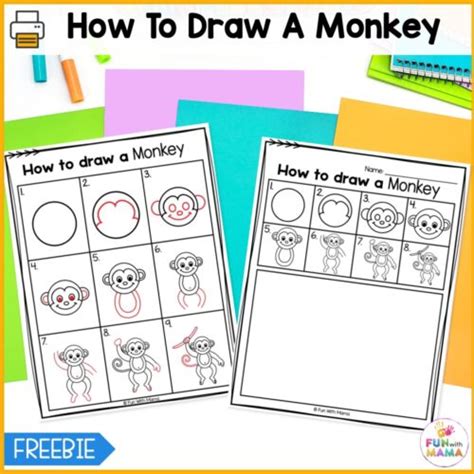 How To Draw A Monkey Fun With Mama