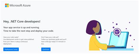 Web App On Azure Doesnt Show My Core Web App After I Have Published It Without Any