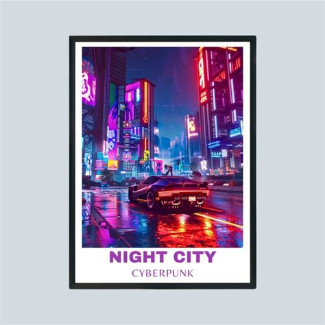 Cyberpunk 2077 Night City Print Etsy