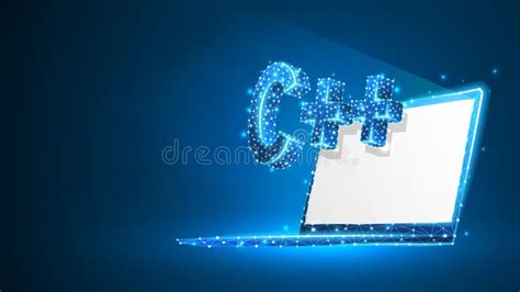 C Plus Coding Language On White Notebook Screen Device Programming