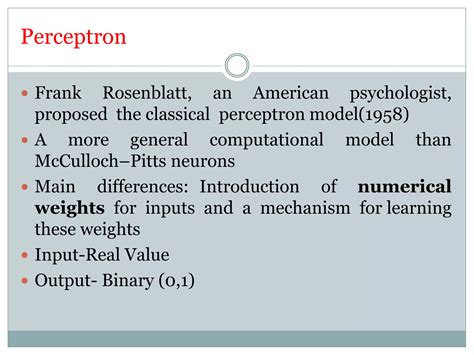 Perceptron And Sigmoid Neurons Pptx