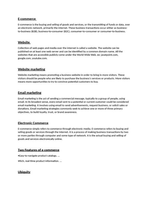 E Commerce Notes Pdf Digital Marketing Computer Virus