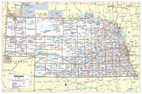 Large Map Of Nebraska Showing Cities Omaha And Environs Geographicus