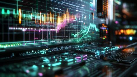 Advanced Analog To Digital Converter With Signal Processing Visuals Stock Illustration