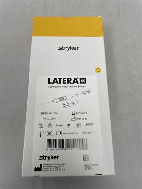 New Stryker Latsys20 Latera Absorbable Nasal Implant System 20mm Disposables General For Sale