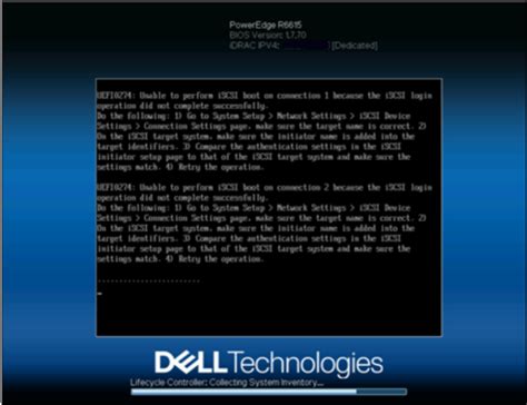 Poweredge 16g Server Fails Uefi Iscsi Bfs On Dell Powerstore Appliance With Chap Authentication