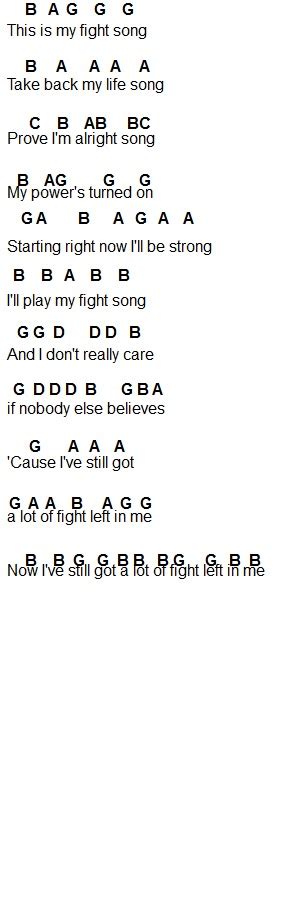 Flute Sheet Music Fight Song