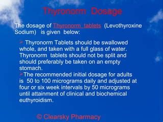 Thyronorm Tablets PPT
