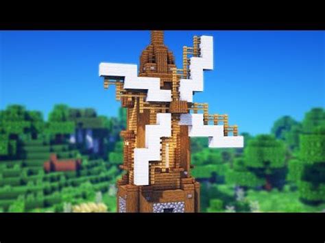 Minecraft Windmill Tutorial How To Build A Simple Windmill Minecraft Farm Diy Minecraft
