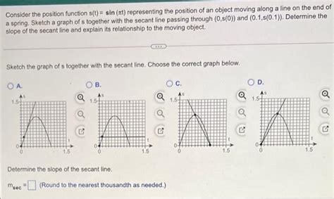 solved consider the position function s t sin xt
