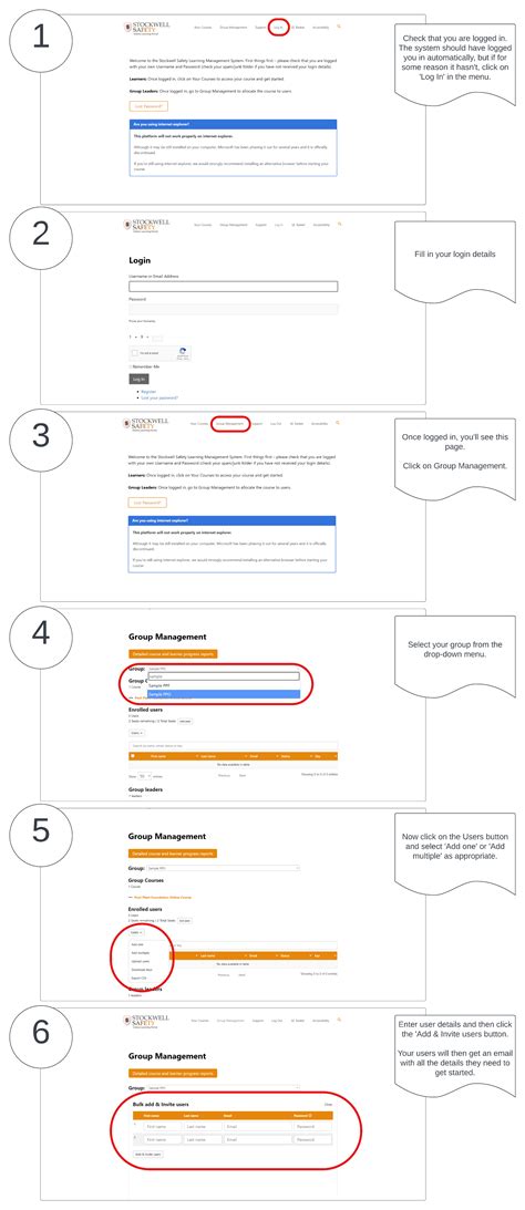Adding Users Stockwell Safety Lms