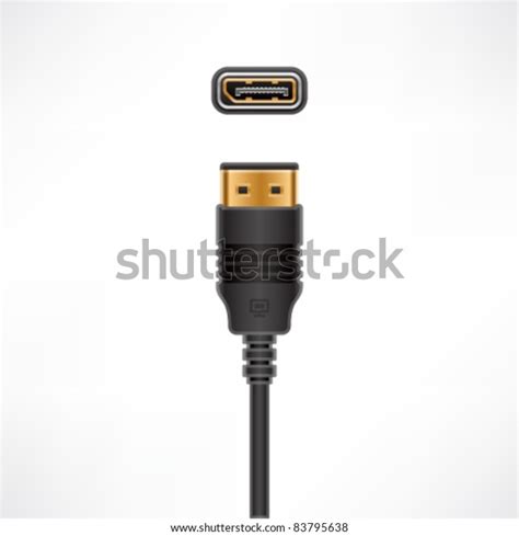 Display Port Connector Plug Socket Stock Vector Royalty Free Shutterstock