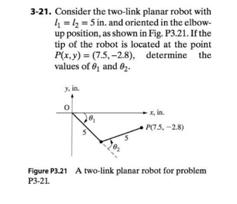 Solved Consider The Two Link Planar Robot With L L Chegg
