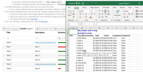 export excel and csv with clickable link single and multiple urls using angular slickgrid