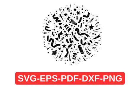 Fun Confetti Svg Clipart Party Png Art Graphic By Artful Assetsy
