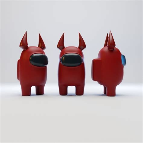 Among Us Devil Horns Character 3d Model Cgtrader