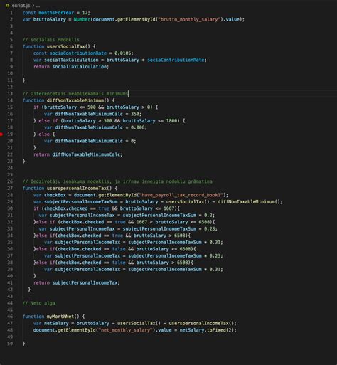 Function Mymonthlynet Doesnt Execute Result In Net Salary Html Maybe
