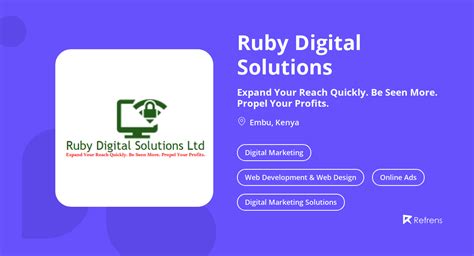Ruby Digital Solutions Digital Marketing Embu Refrens