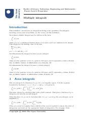 Introduction To Multiple Integrals Exploring Scalar Quantities Course Hero