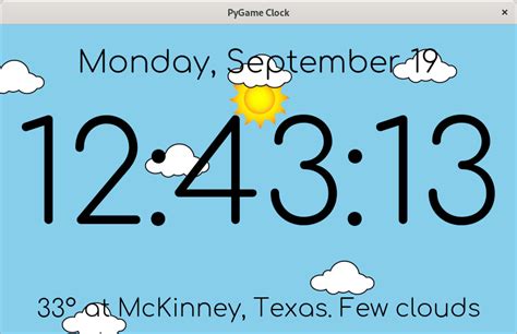 A Clock Made With Pygame Rpygame