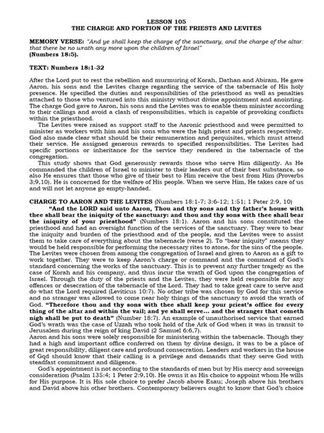 Adult Sts Lesson 105 Download Free Pdf Aaron Tithe