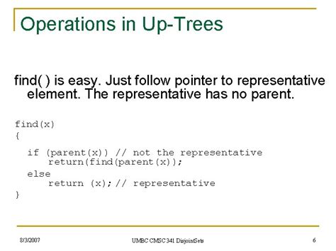 CMSC 341 Disjoint Sets Disjoint Set Definition N