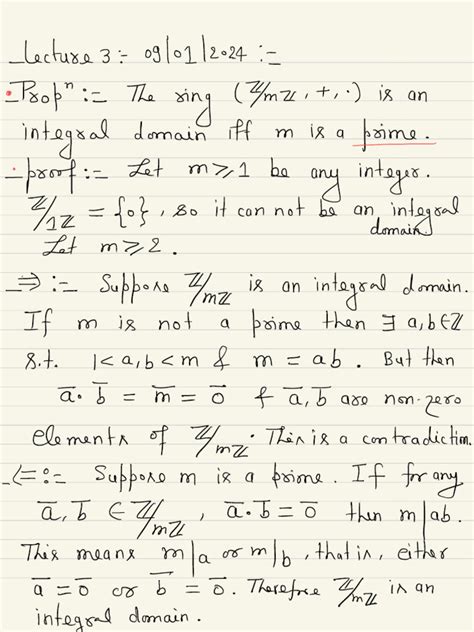 Lecture 3 Notes Pdf Number Theory Mathematics