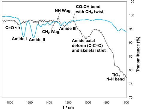 Ftir Atr Spectra For Nylon Blue Line And Tio 2 Nylon Black Line