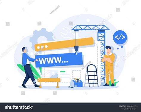 Programmer Working Modern Flat Concept Web Stock Vector Royalty Free
