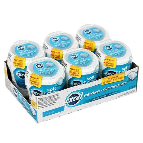 Excel Soft Chew Peppermint Gum Chewing Bubble Gum Candy FREE Delivery NO Minimum For