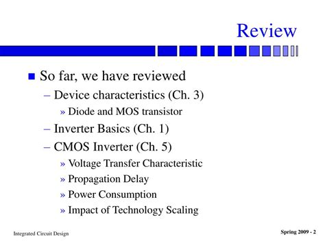 PPT Integrated Circuit Design Lecture This Lecture Adopted From Prentice Hall