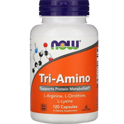 Комплекс амінокислот Now Foods Tri Amino 120 капсул купити у Києві