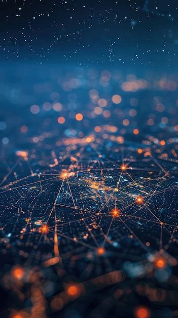 Conceptual Image Of A Global Business Network Represented By Interconnected Cities And Digital