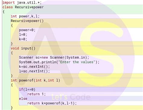Define A Class Recursivepower With The Following Specification Class