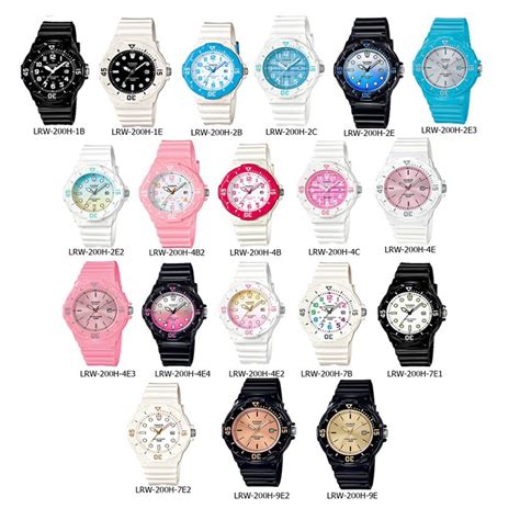 【金藏】casio手錶 指針錶 日期窗 夜光錶 女生手錶 糖果色 防水錶 Lrw 200h 蝦皮購物