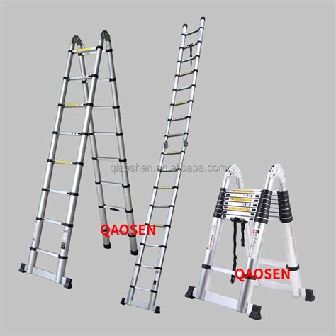 3 2m Multifunctional Double Side Aluminum Telescopic 6 4m Ladder Silver
