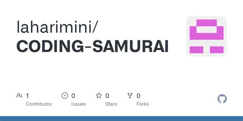 Github Lahariminicoding Samurai