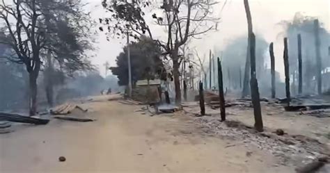 အေးအေးချမ်းချမ်းပဲနေကြ ဘာမှမလုပ်ဘူး ဟုစည်းရုံးပြောဆို၍ စစ်ကောင်စီတပ်က ရွာလုံးကျွတ်မီးရှို့ဖ