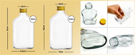 Volila Glass Flask Bottles 100ml 10 Pack Glass Bottles With Gold Volila Glass Flask Bottles 100ml 10 Pack Glass Bottles With Gold