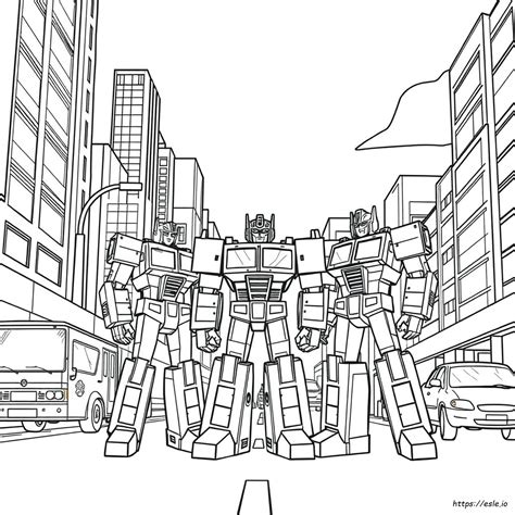 Transformers Animated Para Colorear Esle