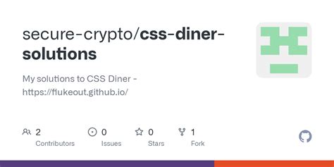 GitHub Secure Crypto Css Diner Solutions My Solutions To CSS Diner