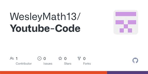github wesleymath13 youtube code