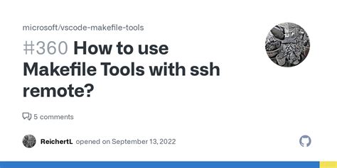 How To Use Makefile Tools With Ssh Remote · Issue 360 · Microsoftvscode Makefile Tools · Github