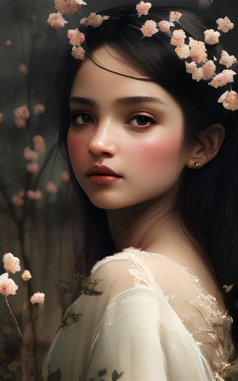 Ai 생성 여자 꽃들 Pixabay의 무료 이미지