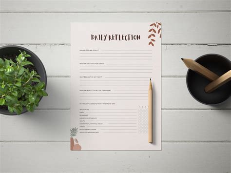 Boho Daily Reflection Journal Printable Reflective Journal Purposeful