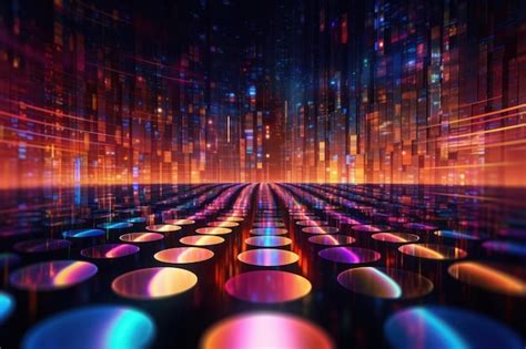 Premium Ai Image Futuristic Network For Cyber Technology Datacenter